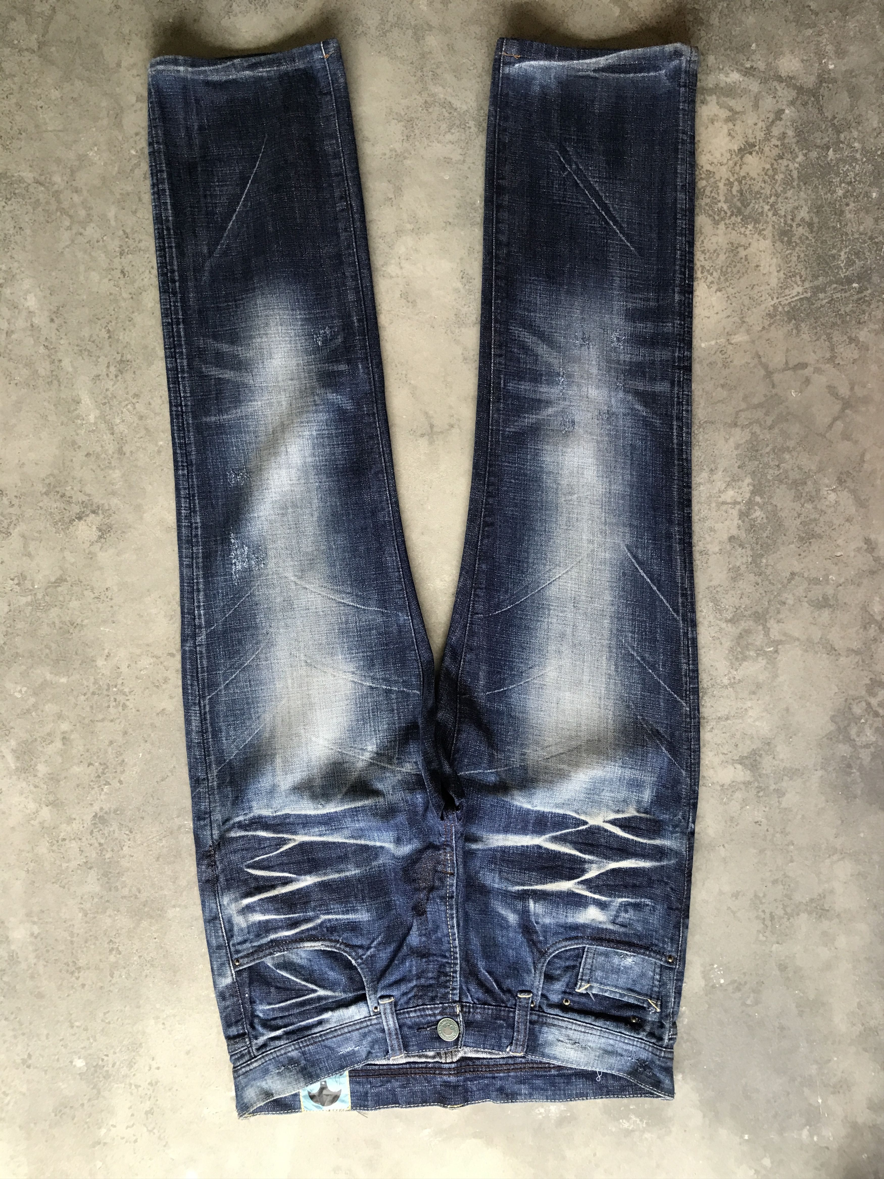 Japanese Brand × Skulls SIPAN Japan Skull Punk Faded Distressed Denim ...