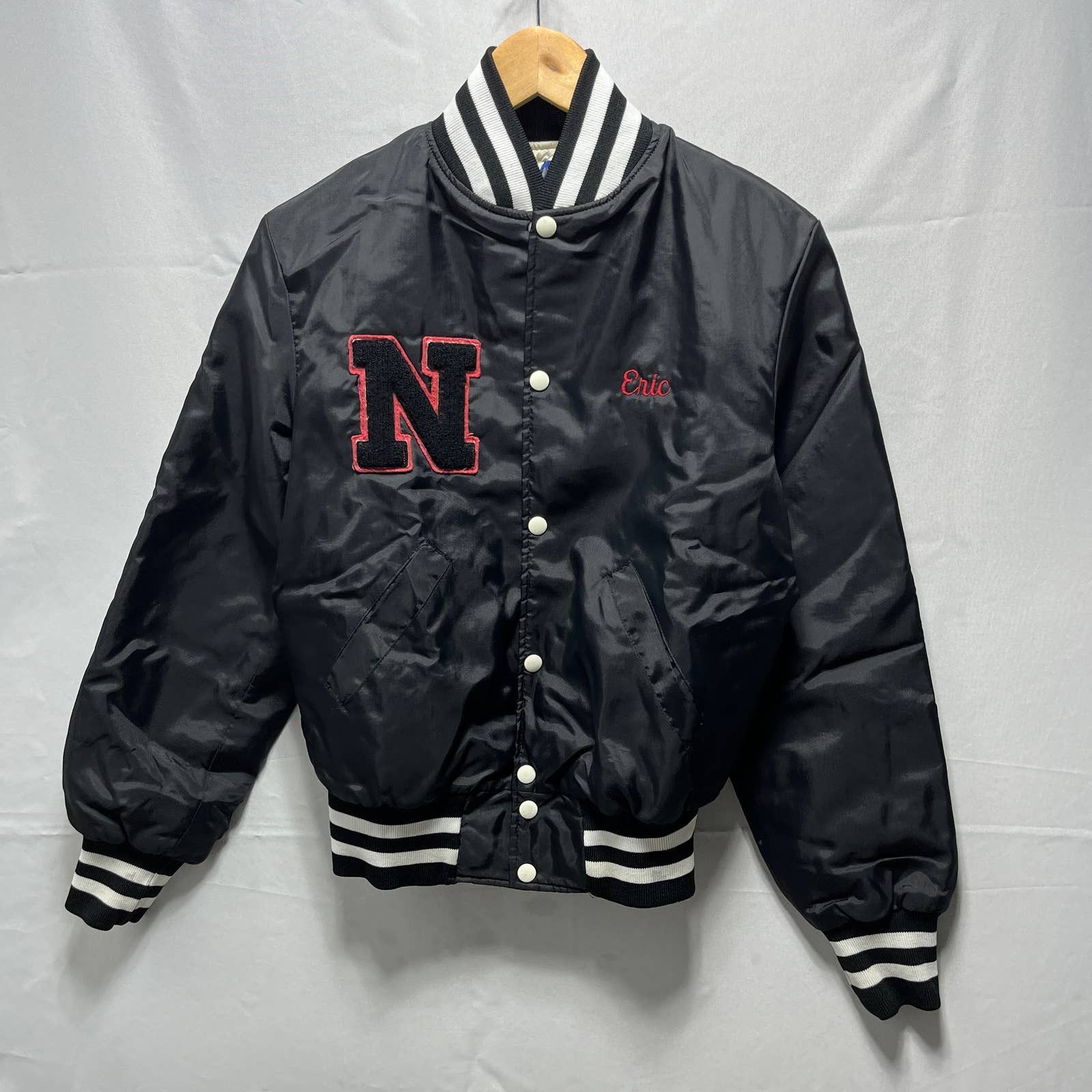 Vintage Vintage 80s Holloway Letterman Nylon Varsity Jacket small | Grailed