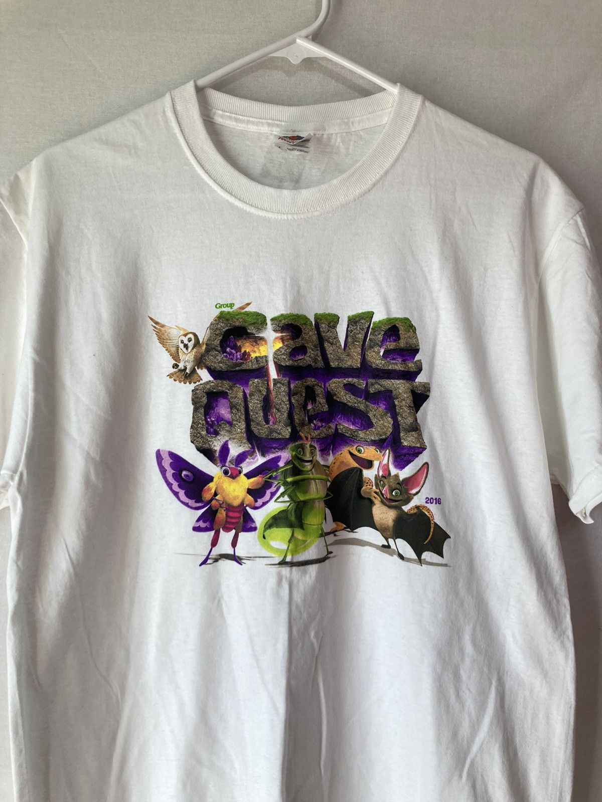 Other Group Cave Quest Fruit OfThe Loom White Shirt Graphic Medium ...