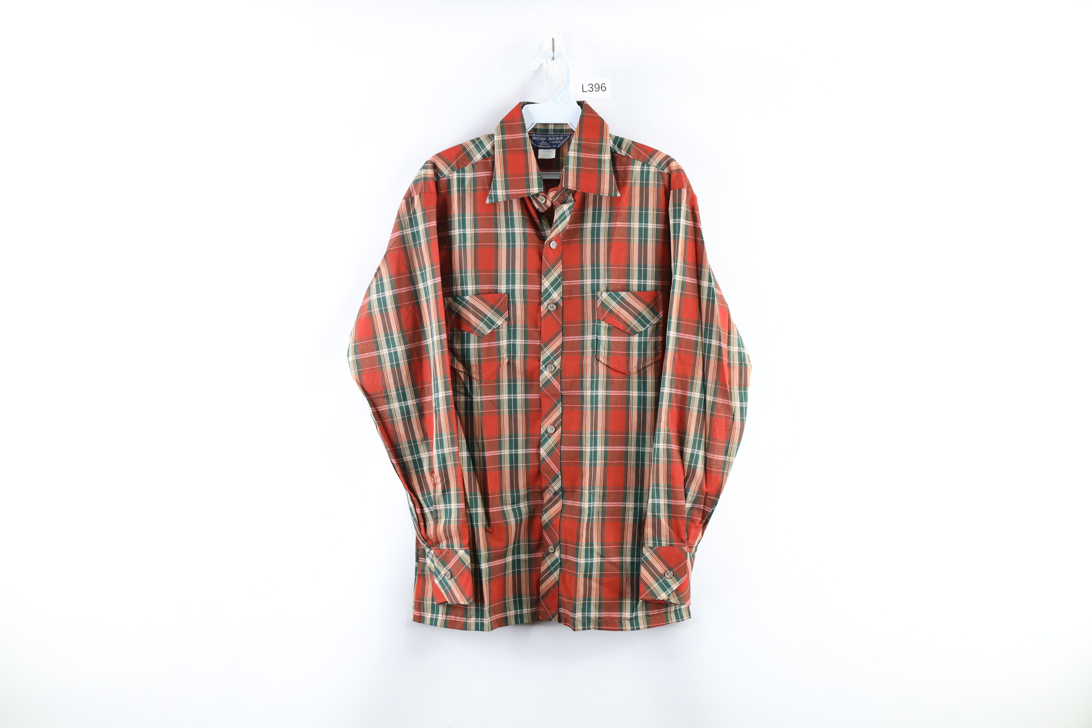 Vintage NOS Vintage 70s Double Checkered Collared Button Shirt USA ...