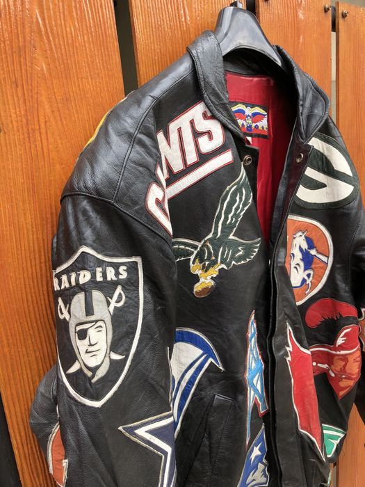 Vintage Vintage Jacket Jeff Hamilton All Over Print Logos NFL 90s | Grailed