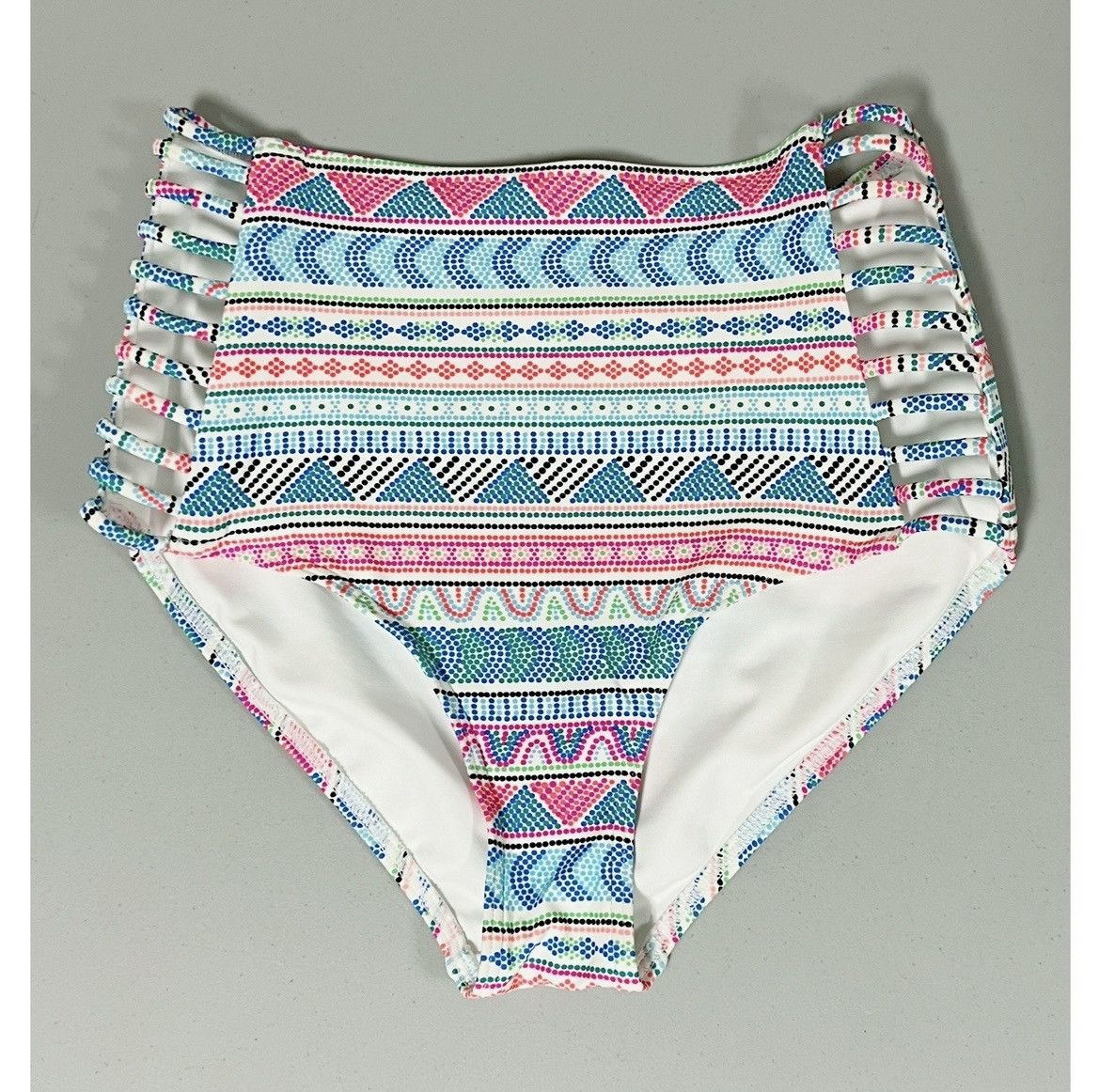 Designer × Swims × Vintage Coco Reef Blue Geometric Bikini Bottoms ...