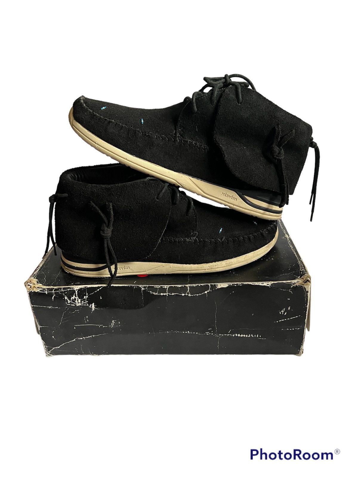 Visvim Visvim FBT Lhamo Folk Black Folk Suede Chris Travis Shoes 11 | Grailed