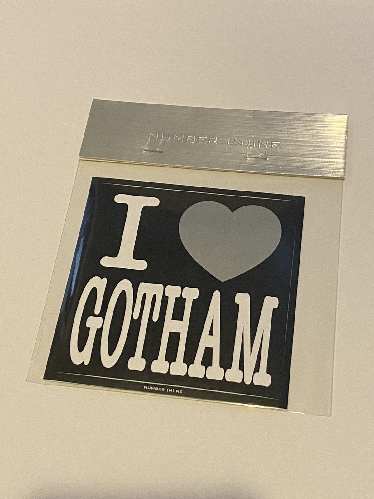 Number (N)ine Number (N)ine Gotham Sticker Silver 2002 | Grailed