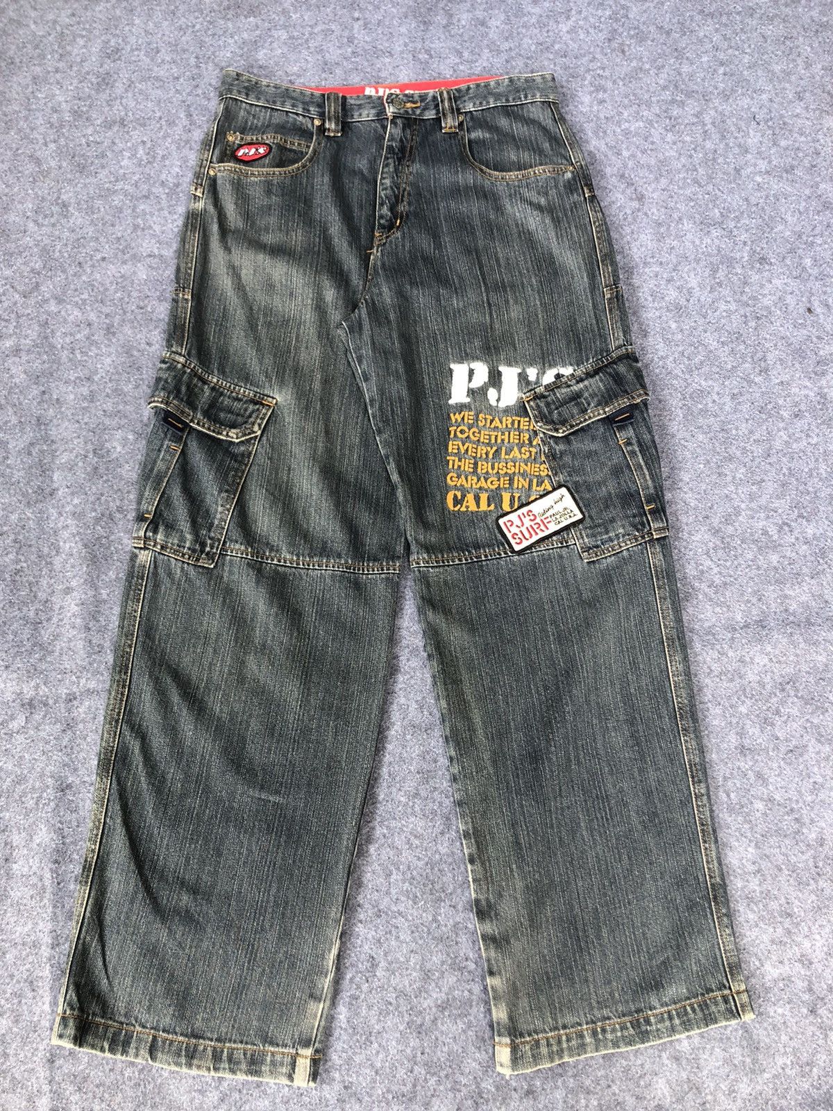 Archival Clothing Vintage’90s🔥PJ’S SURF🔥Baggy Cargo Jeans HipHop Style ...