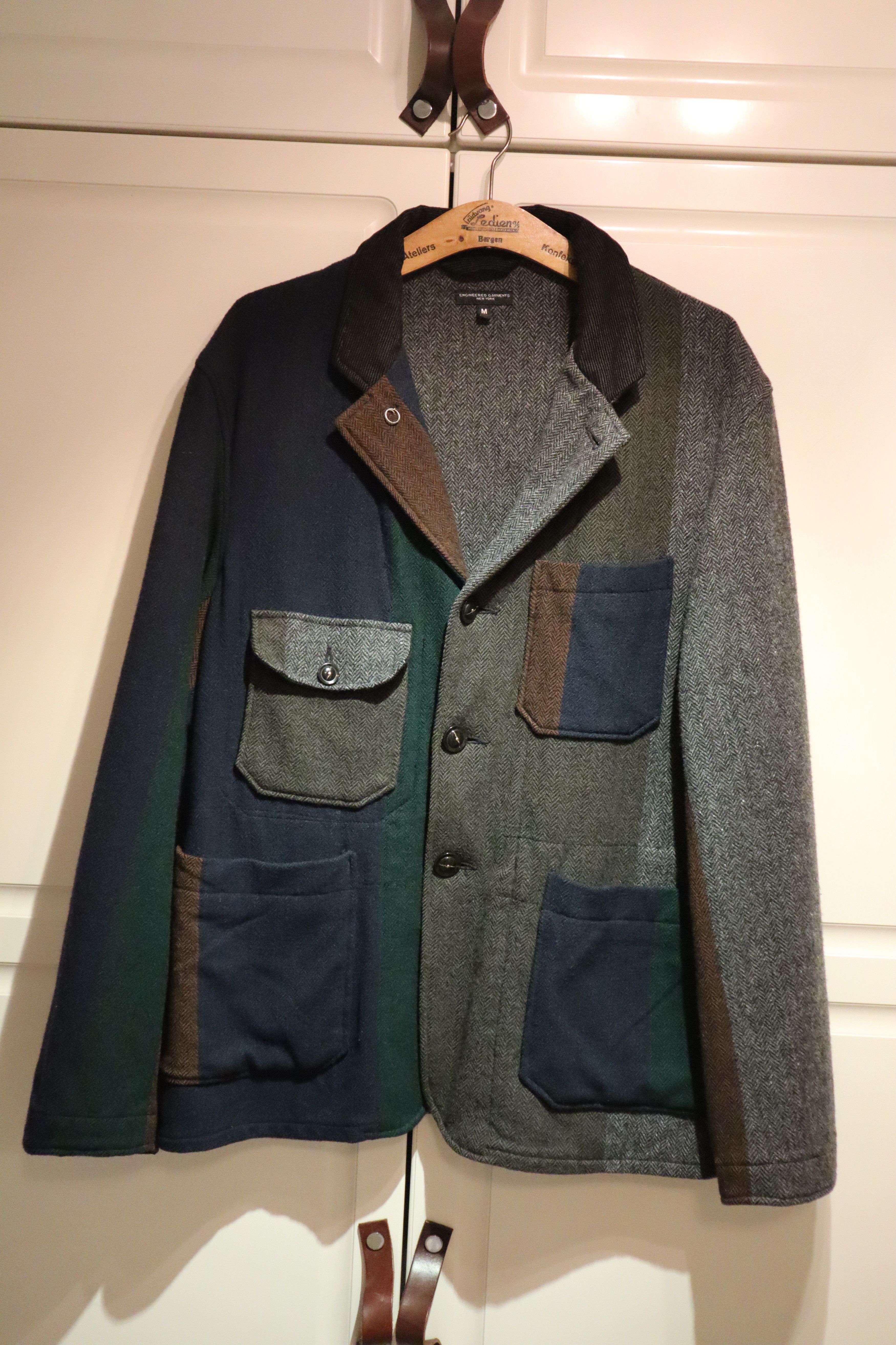 Engineered Garments Patchwork Wool Bedford Jacket | Grailed