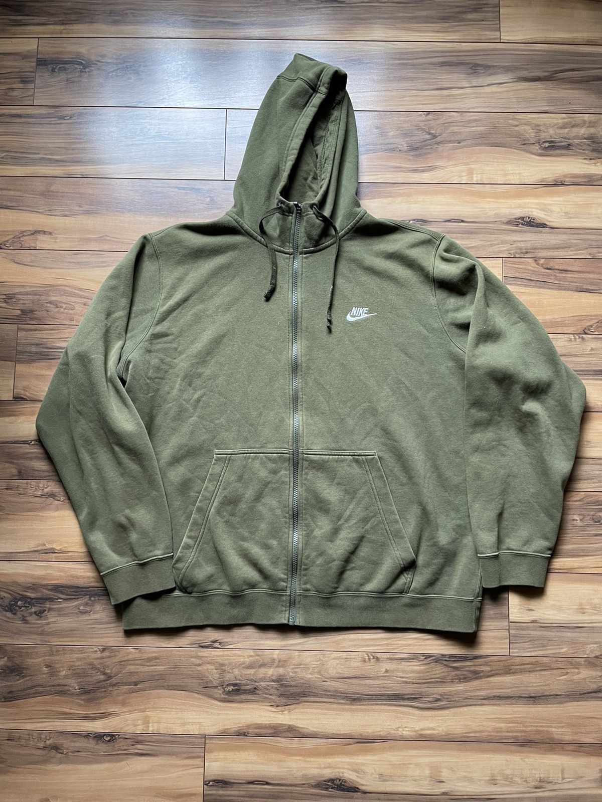 Nike Nike dark green zip up Hoodie | Grailed