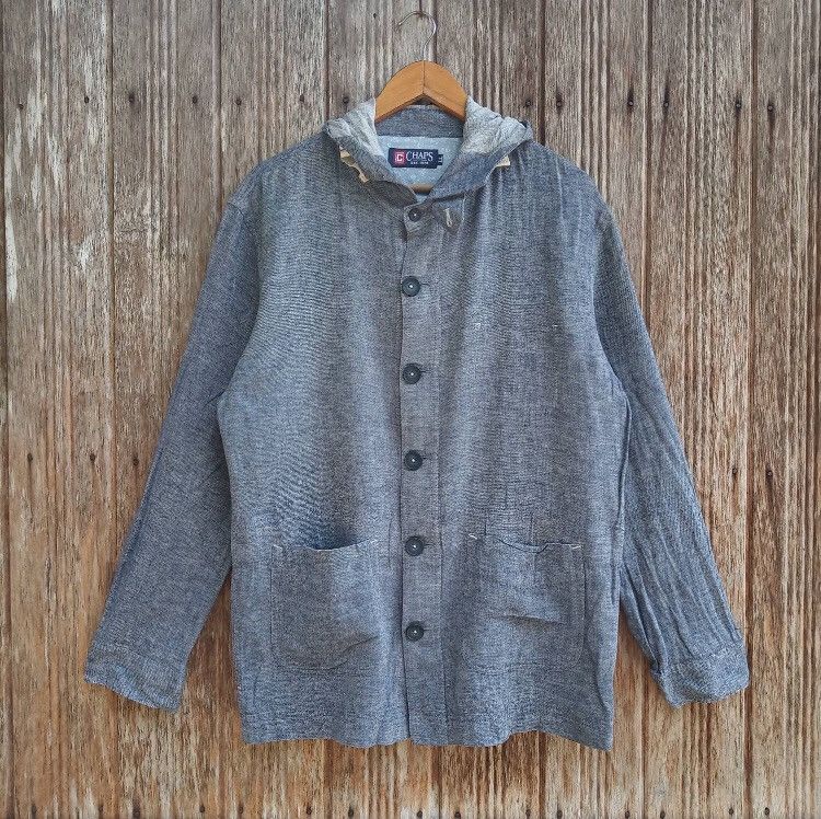 Chaps Ralph Lauren Vintage Chaps Soft Denime Button Down Sweater Hoodie ...