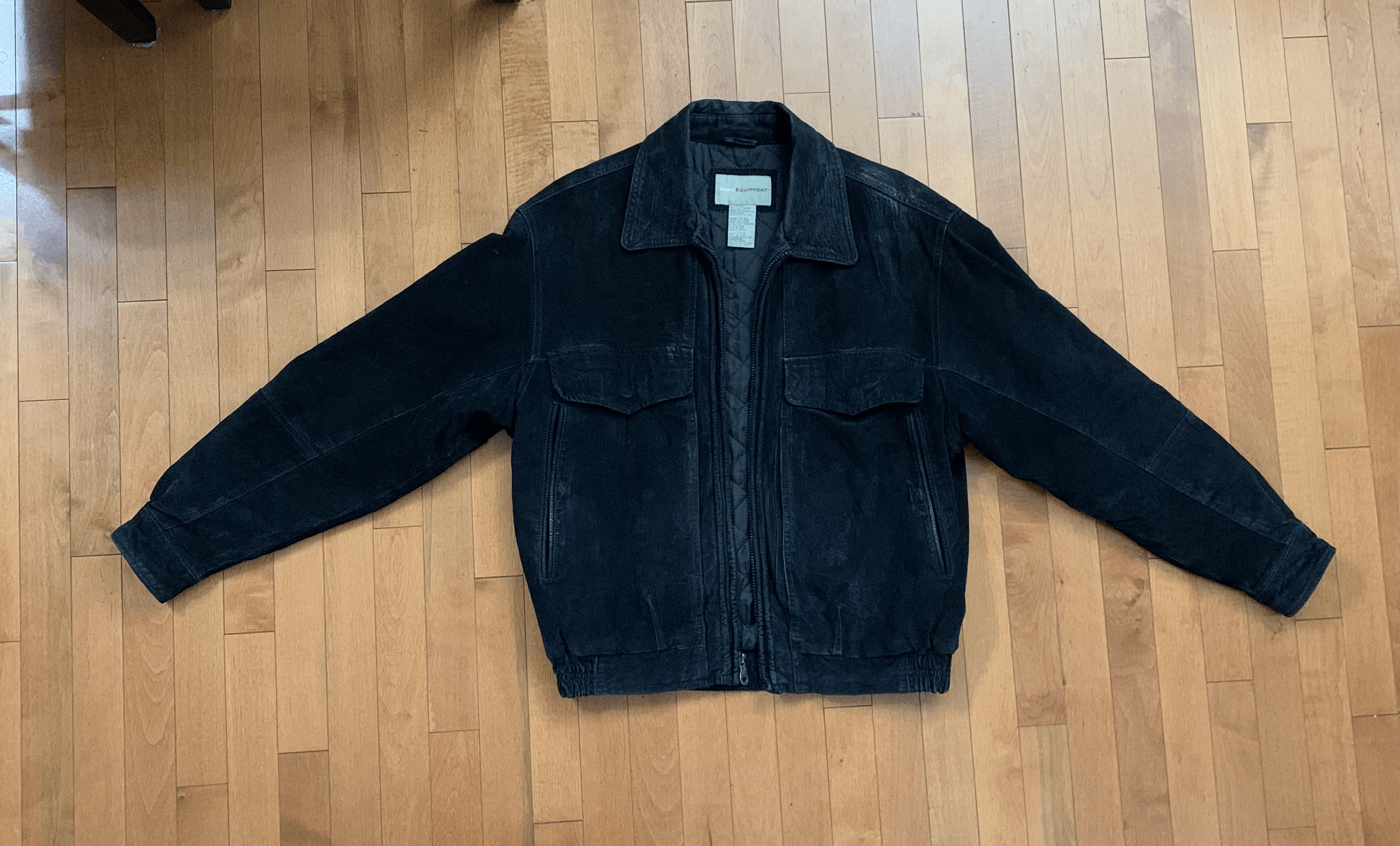 Basic Editions Basic Equipment Black Suede Jacket Men's Small | Grailed
