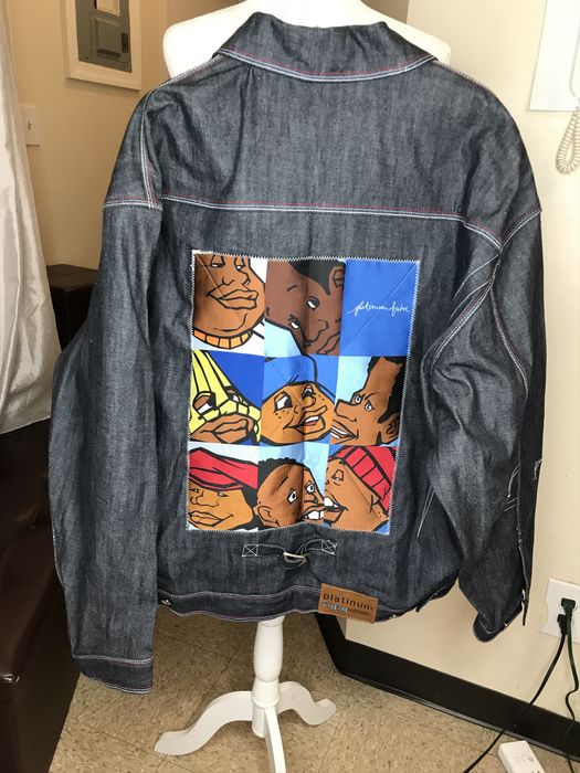 Vintage RARE NOS NEW VTG FUBU PLATINUM DENIM JACKET FAT ALBERT GANG ...