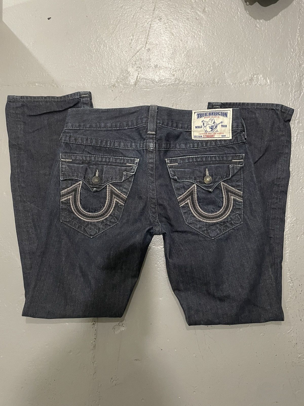 True Religion Black Gray Grey True Religion Mens Embroidered Jeans 32 ...