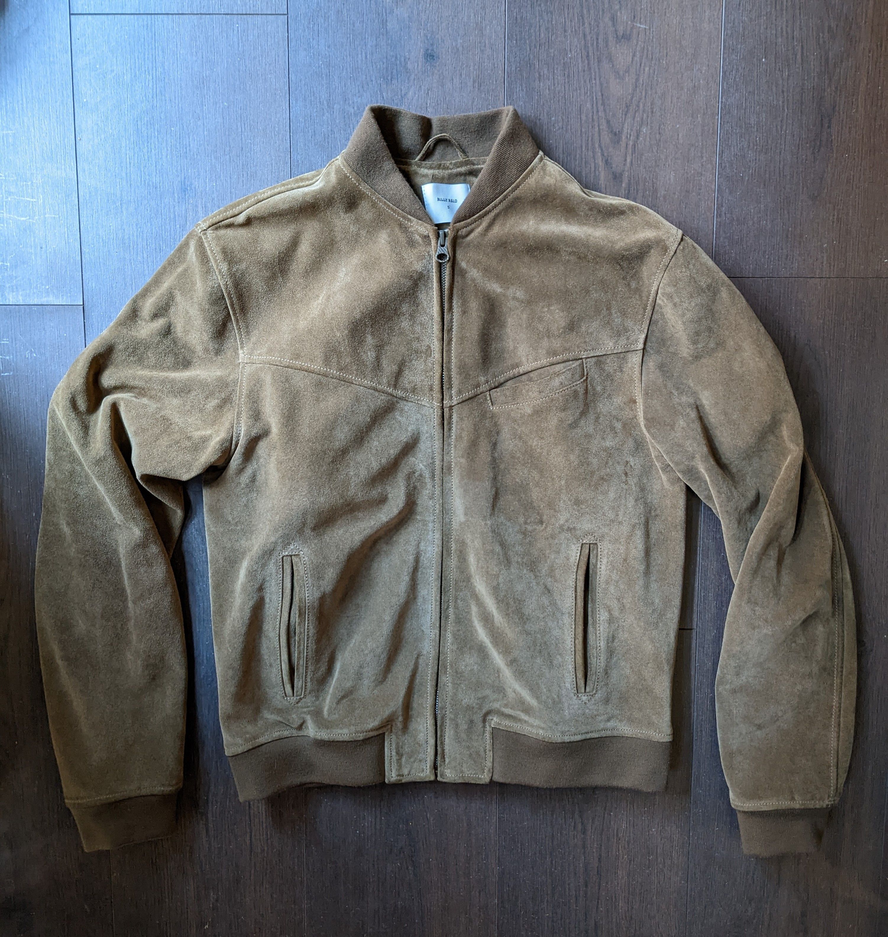 Billy Reid Billy Reid Suede Bomber in Tan - Size Small | Grailed