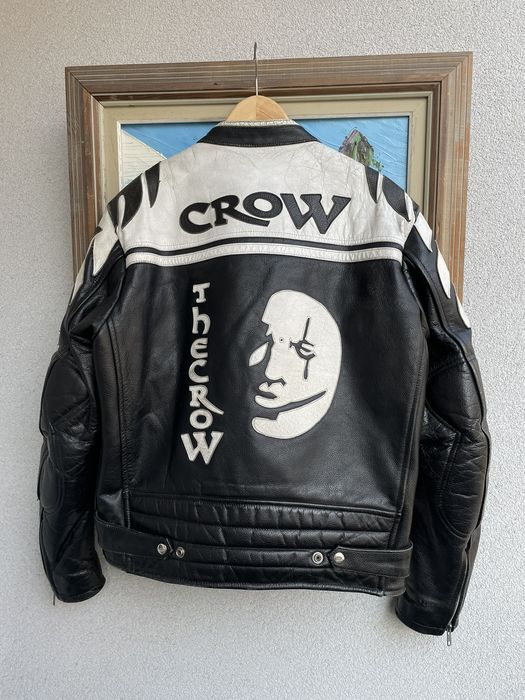 Vintage 🕸Vintage 90s🕸The Crow Movie Racing Genuine Leather Jacket | Grailed