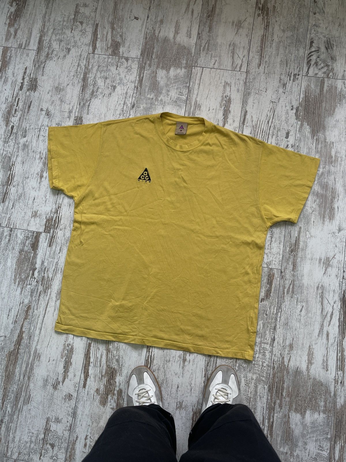 Vintage Vintage 90s Nike ACG Tee Shirt XL Yellow | Grailed