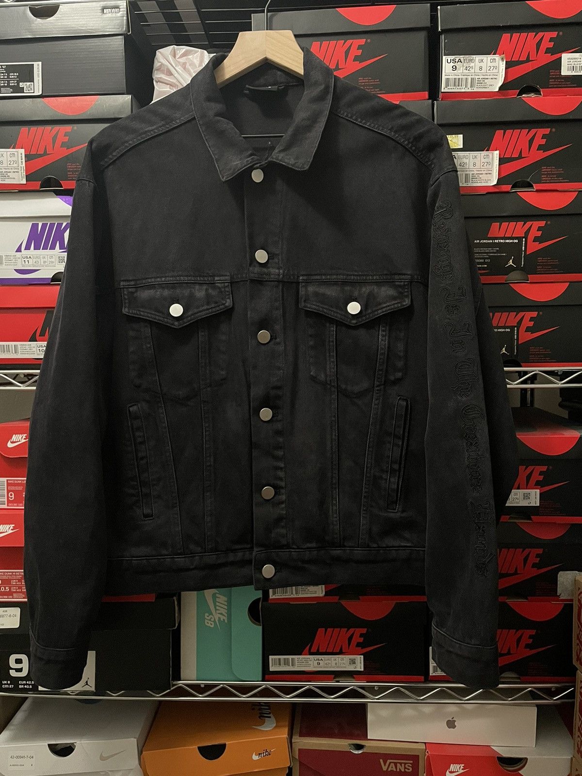 Revenge Revenge Denim Jacket Black Wash size Large | Grailed
