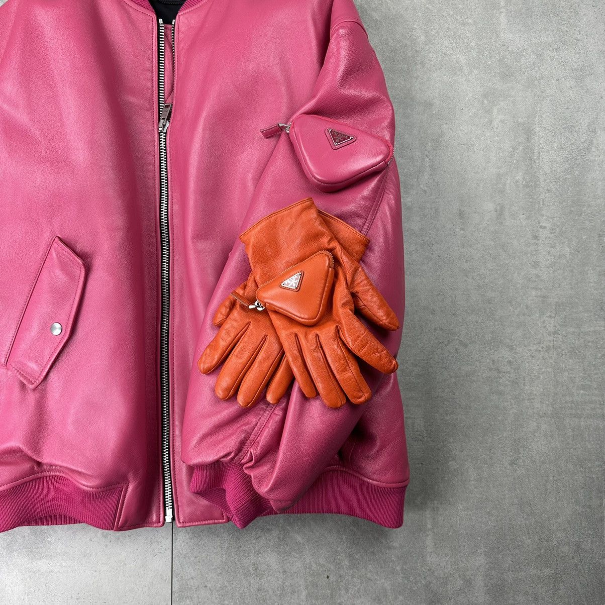Prada Prada FW20 Raf Simons Bomber Nappa Bomber Magenta Pink | Grailed