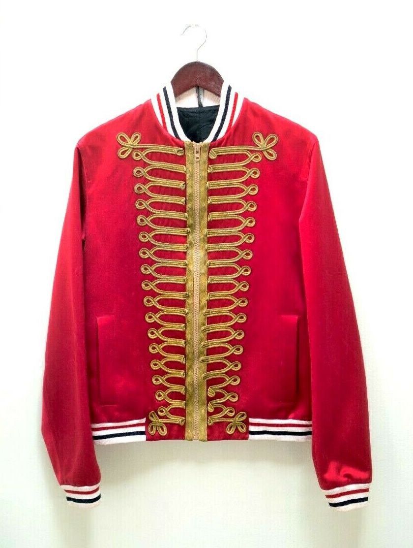 Dior Dior Homme 2006 Red Silk Napoleon Runway Jacket | Grailed
