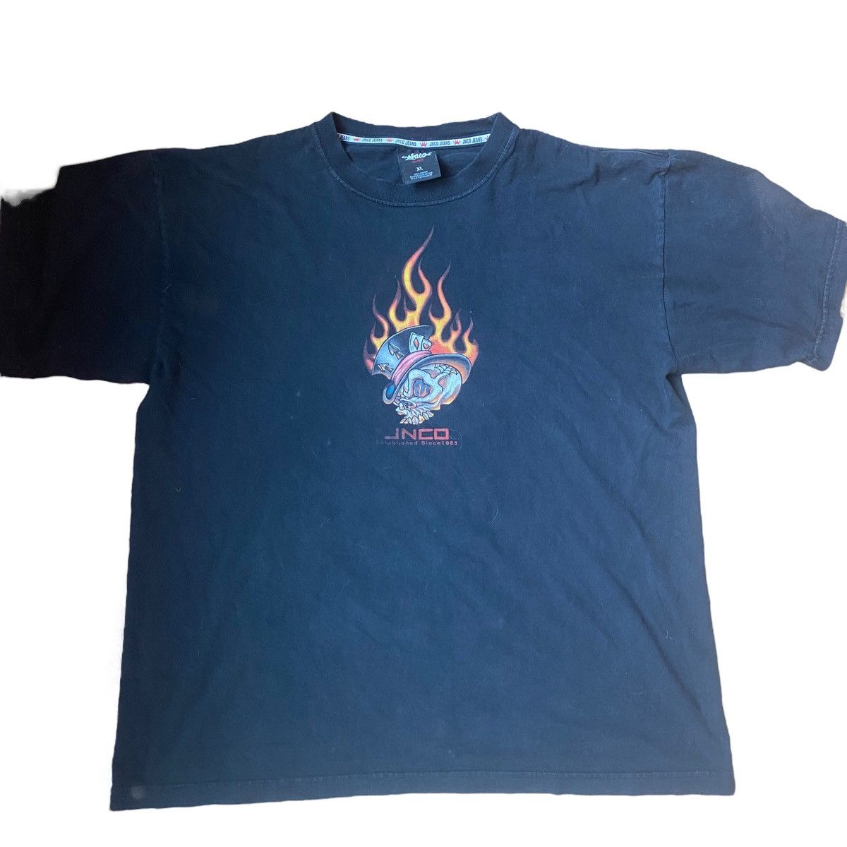 Vintage Flaming Skull Vintage Jnco T-Shirt | Grailed