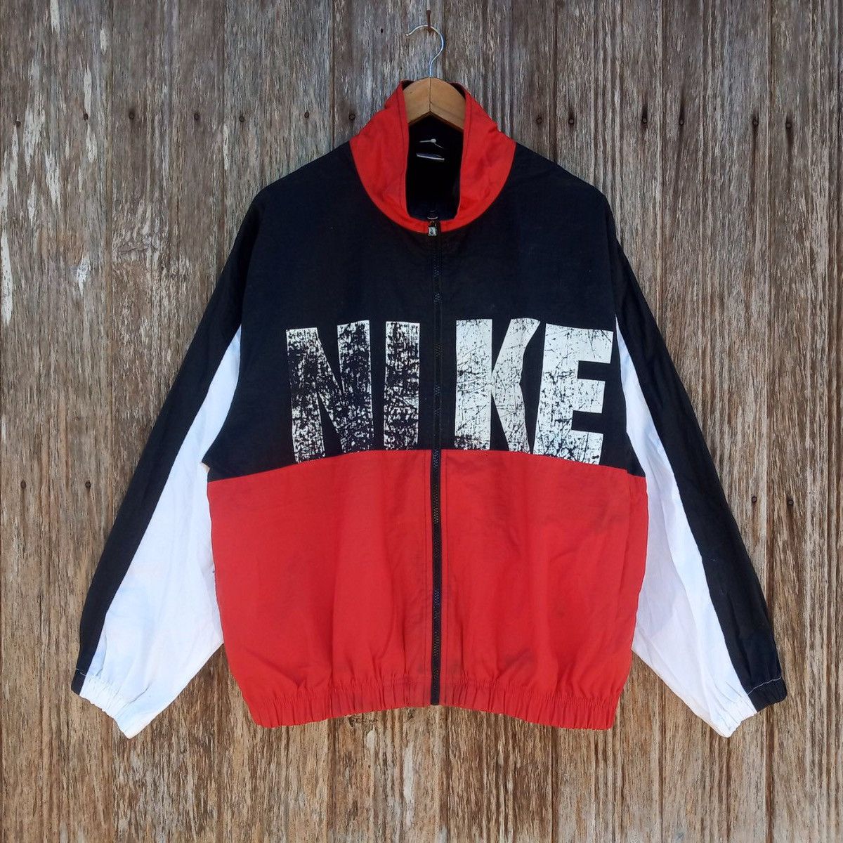 Nike Vintage Nike Block Big Logo Nike Windbreaker Jacket | Grailed