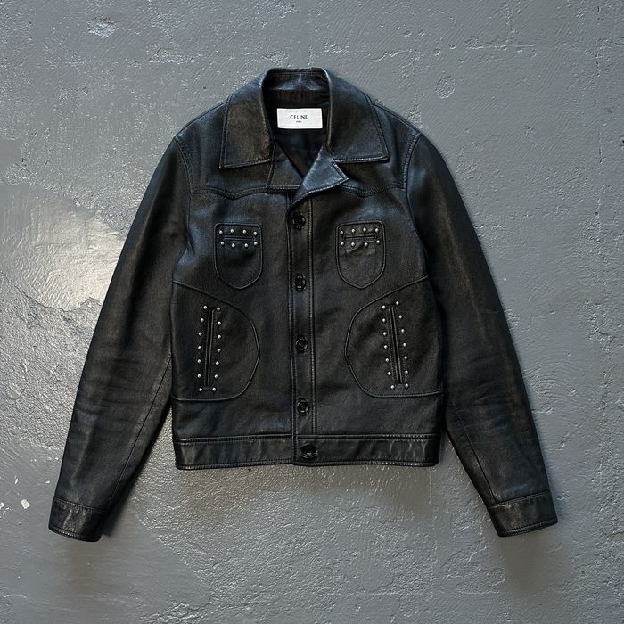 Celine Celine FW20 studded leather jacket | Grailed