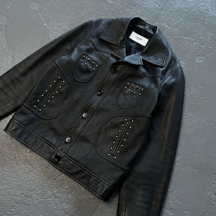 Celine Celine FW20 studded leather jacket | Grailed