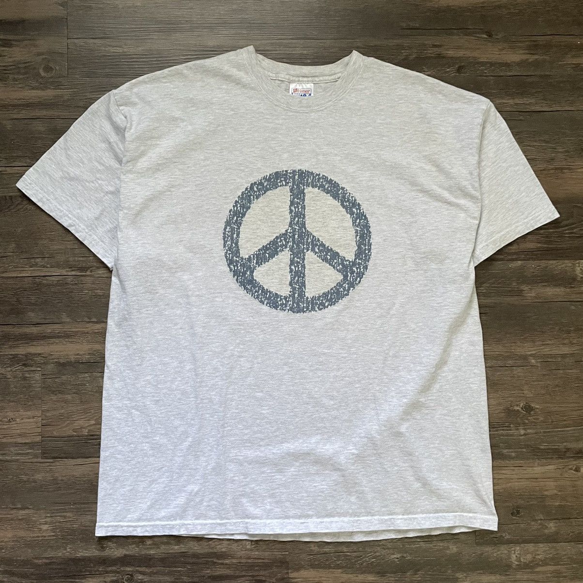 Vintage Vintage 1990s Peace Logo Art Studio T-Shirt XXL | Grailed