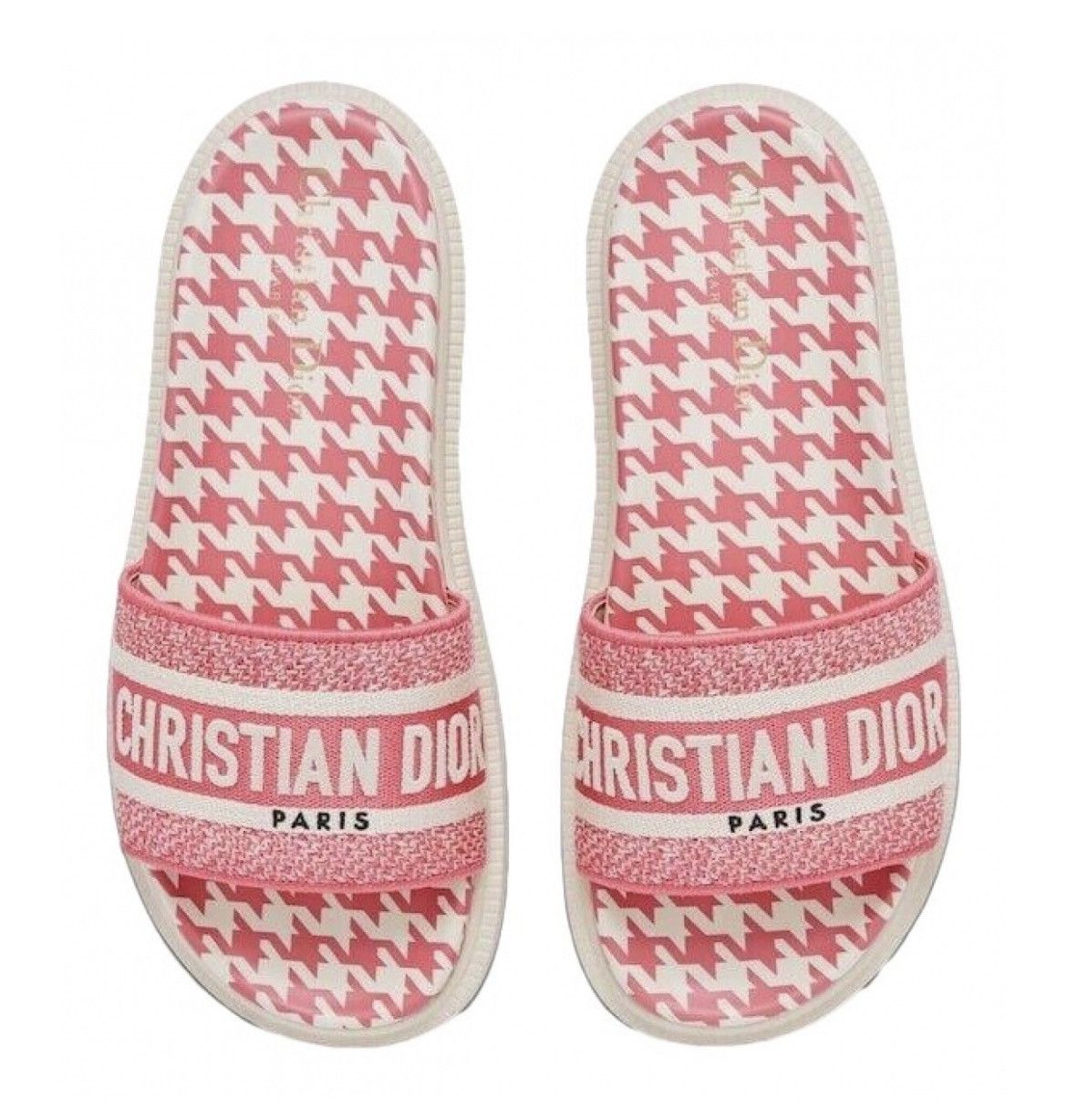 Dior Pink Christian Dior logo sandals | Grailed