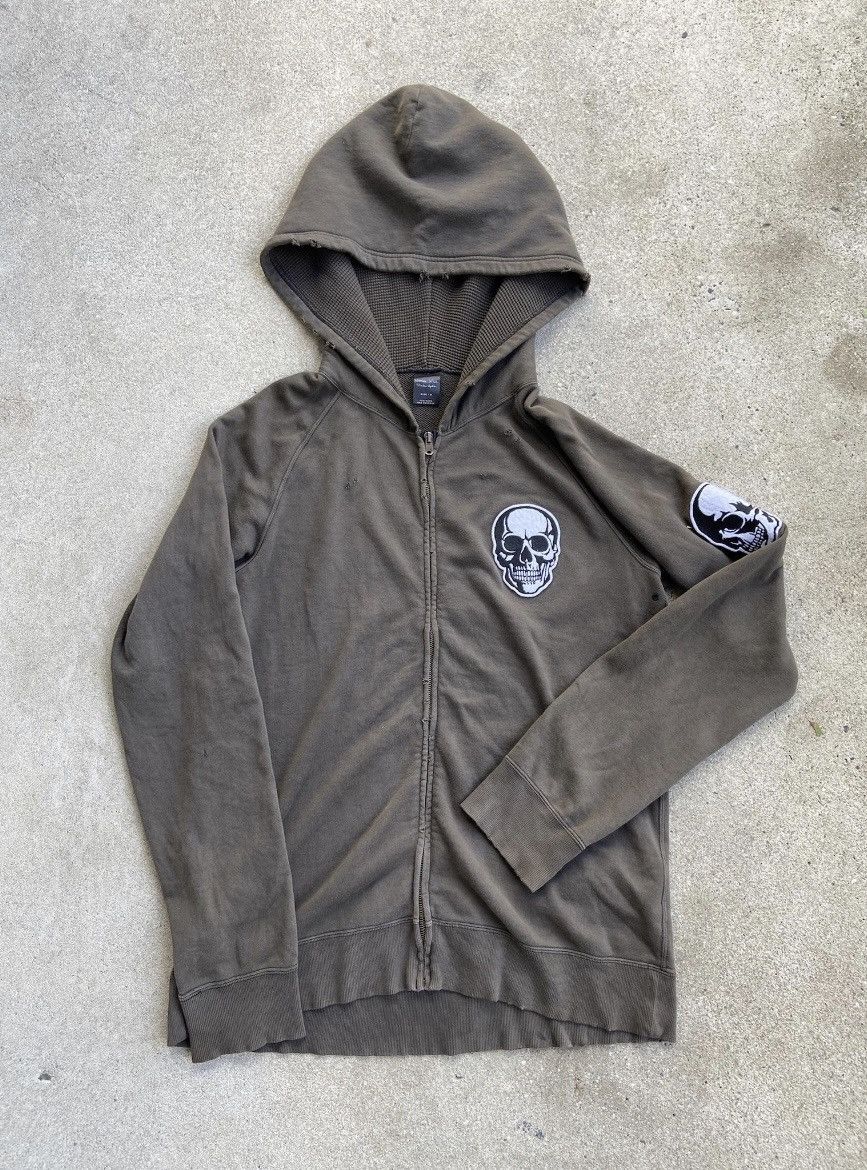 Number (N)ine Number Nine double skull zip up hoodie | Grailed