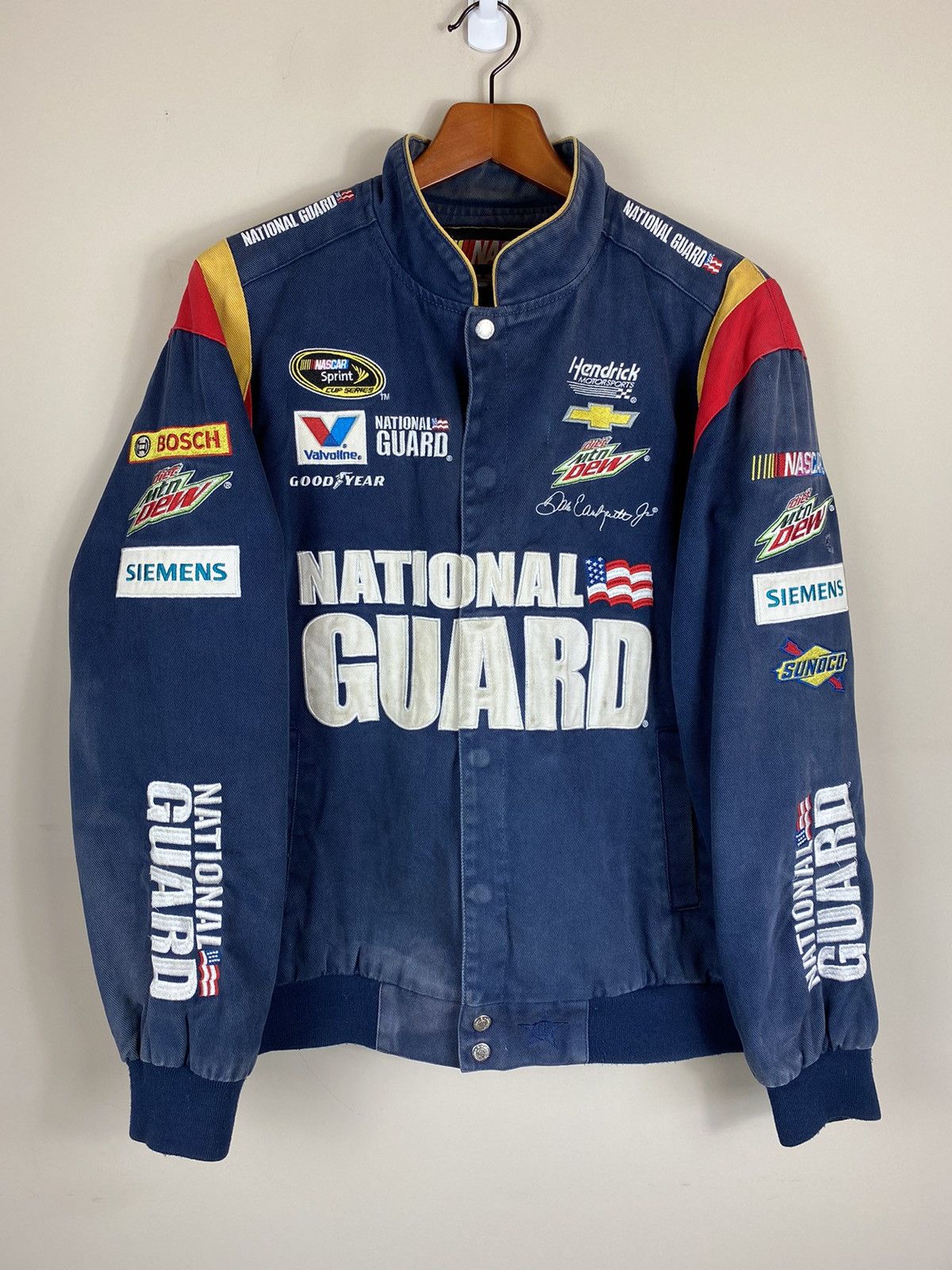 Vintage Vintage Nascar Dale Earnhardt Jr. National Guard Jacket | Grailed