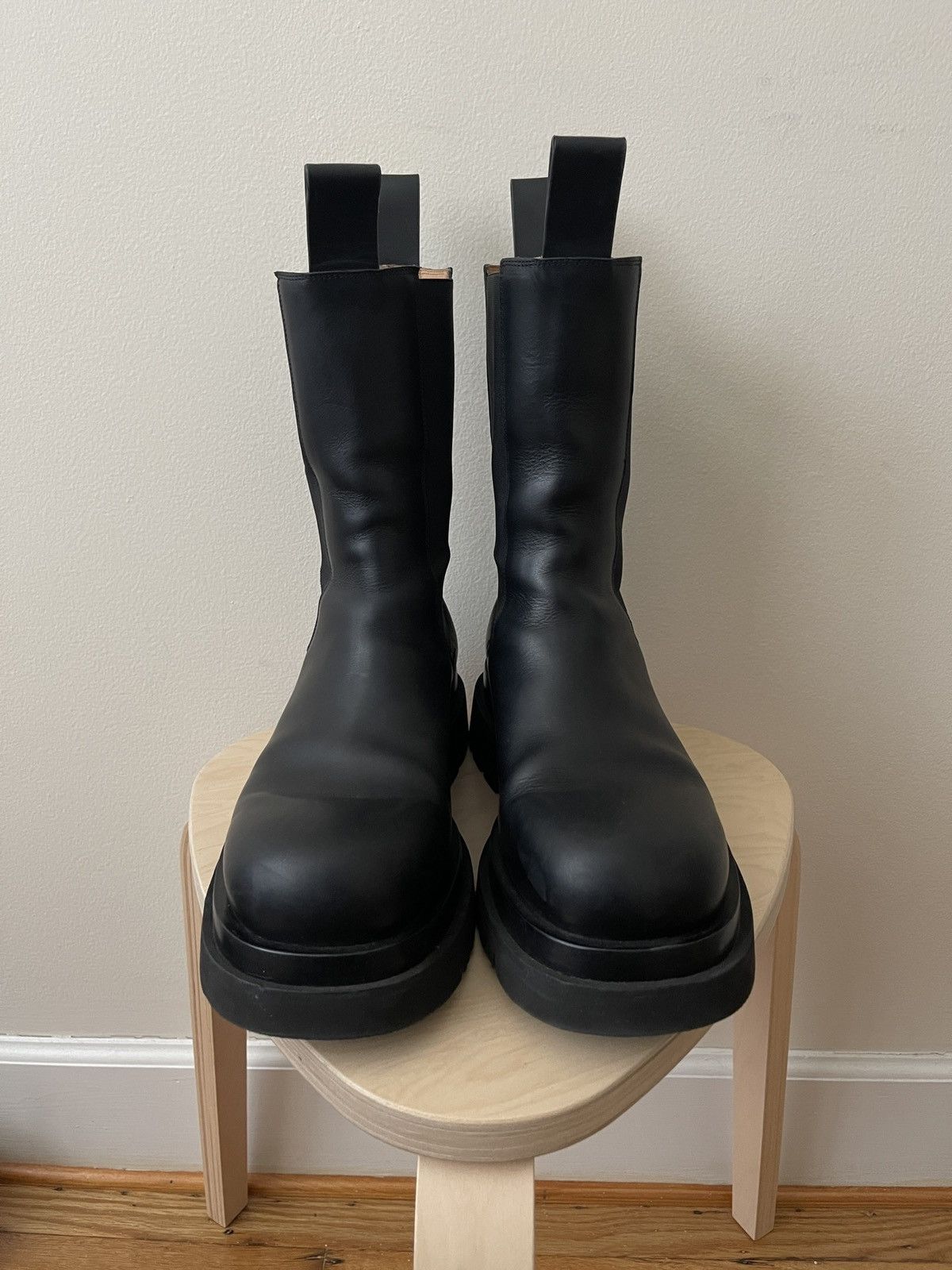 Bottega Veneta BV Lug Boots in Black | Grailed