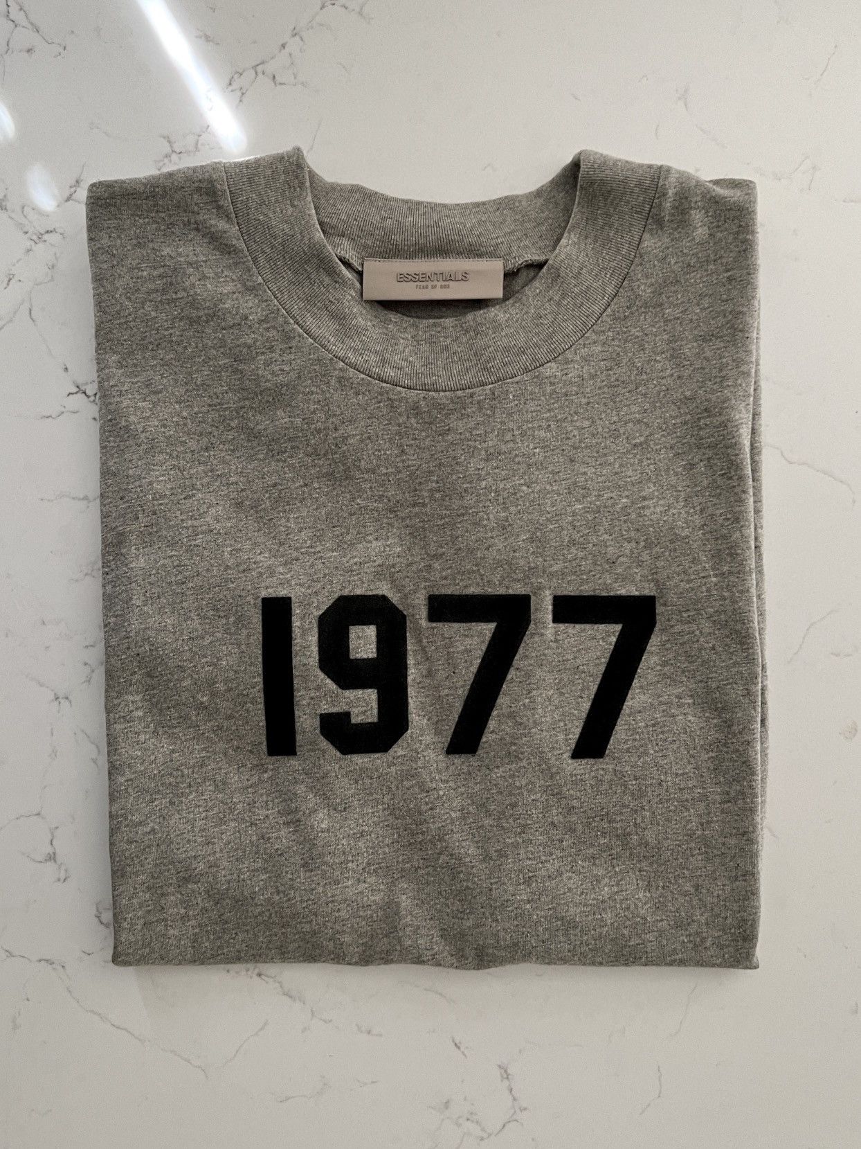 Essentials × Fear of God Fear of God Essentials 1977 T-Shirt Dark ...