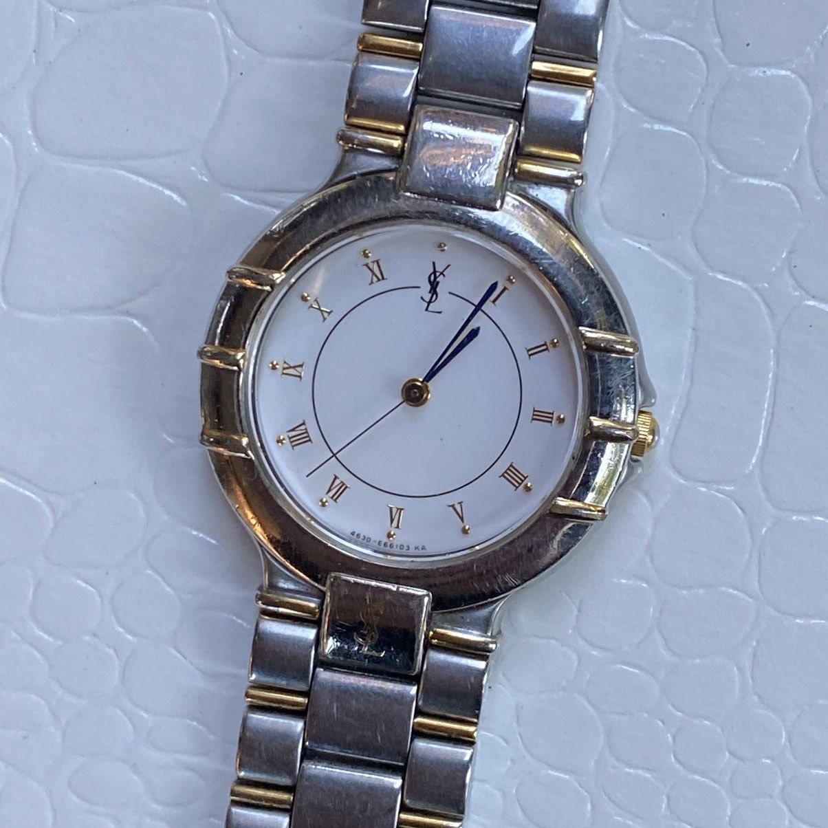 Saint Laurent Paris Saint Laurent YSL Authentic Big Silver Watch Fully ...