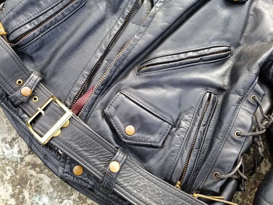 Vintage Bates The Terminator Leather Jacket Highwayman | Grailed