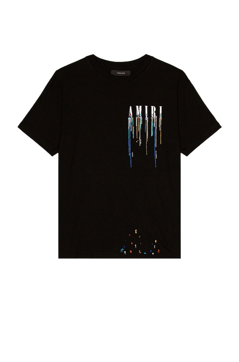 Amiri Amiri Paint Drip Logo Tee (Black, IT 54) | Grailed