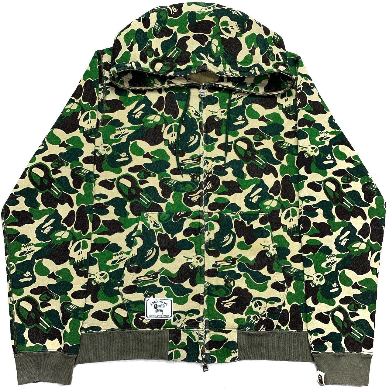 Bape × Stussy Bape x Stüssy Camo Full Zip Hoodie | Grailed
