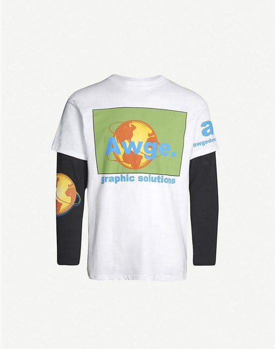 Asap Rocky AWGE x selfridges ASAP Rocky graphic print layered tee M ...