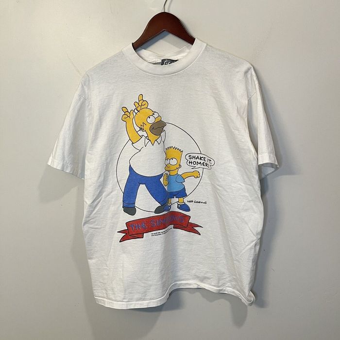 Vintage 90s Simpsons Shake It Homer 1990 Single Stitch USA T Shirt | Grailed