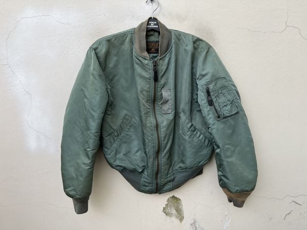 Vintage Vintage 90s Alpha Industries MA-1 Dirty Flight Bomber Jacket | Grailed