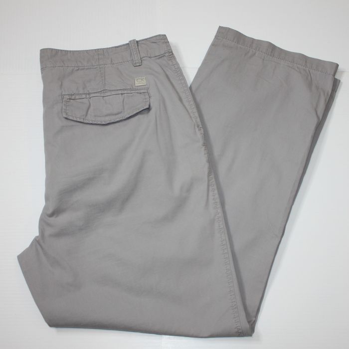 Calvin Klein CK Gray Chino Khaki Pants Trousers size W34 L30 | Grailed