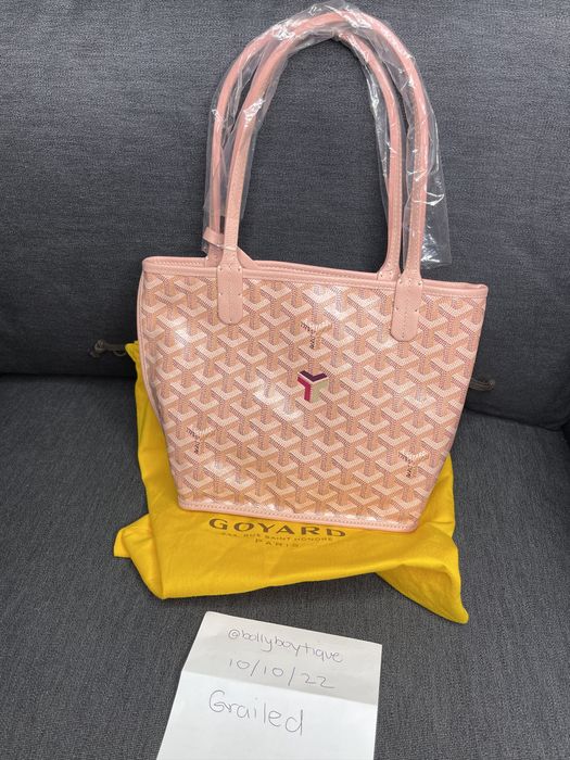 Goyard NWT Ltd Ed Rare Anjou Mini Powder Pink 1 Of A Kind Bag | Grailed