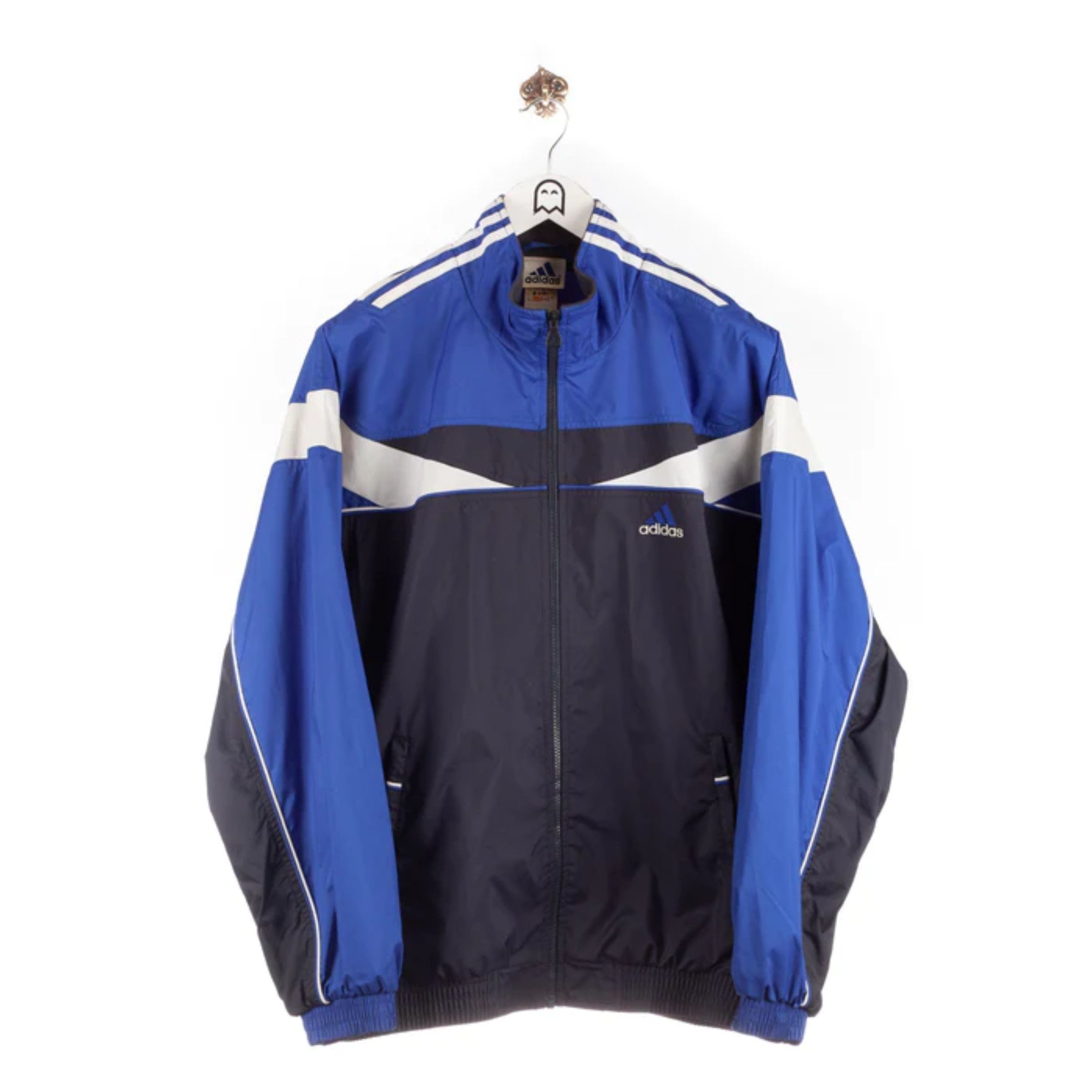 Adidas Vintage adidas Transition Jacket Logo Black/Blue/White | Grailed