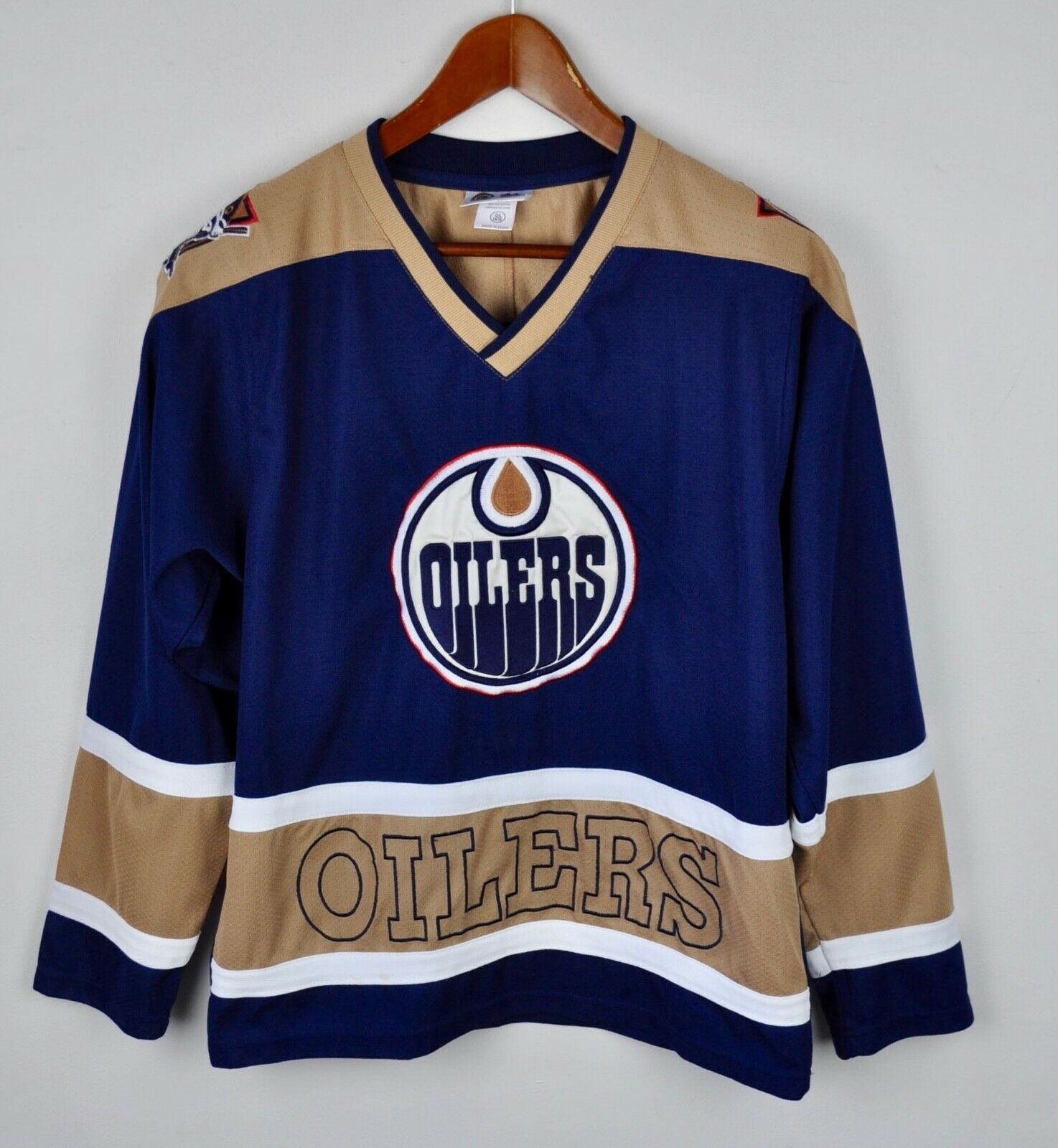 Vintage EDMONTON OILERS Jersey KIDS LARGE L 14 16 YOUTH BOYS Shirt ...