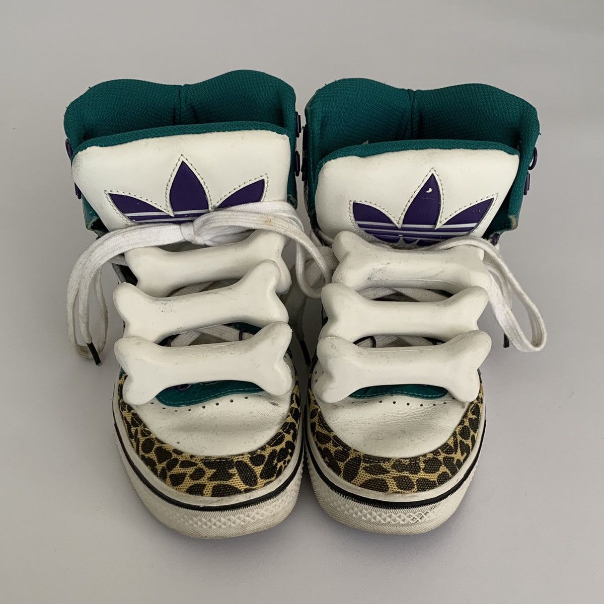 Jeremy Scott Jeremy Scott x Adidas Triple Bone Leopard Pattern Sneakers ...