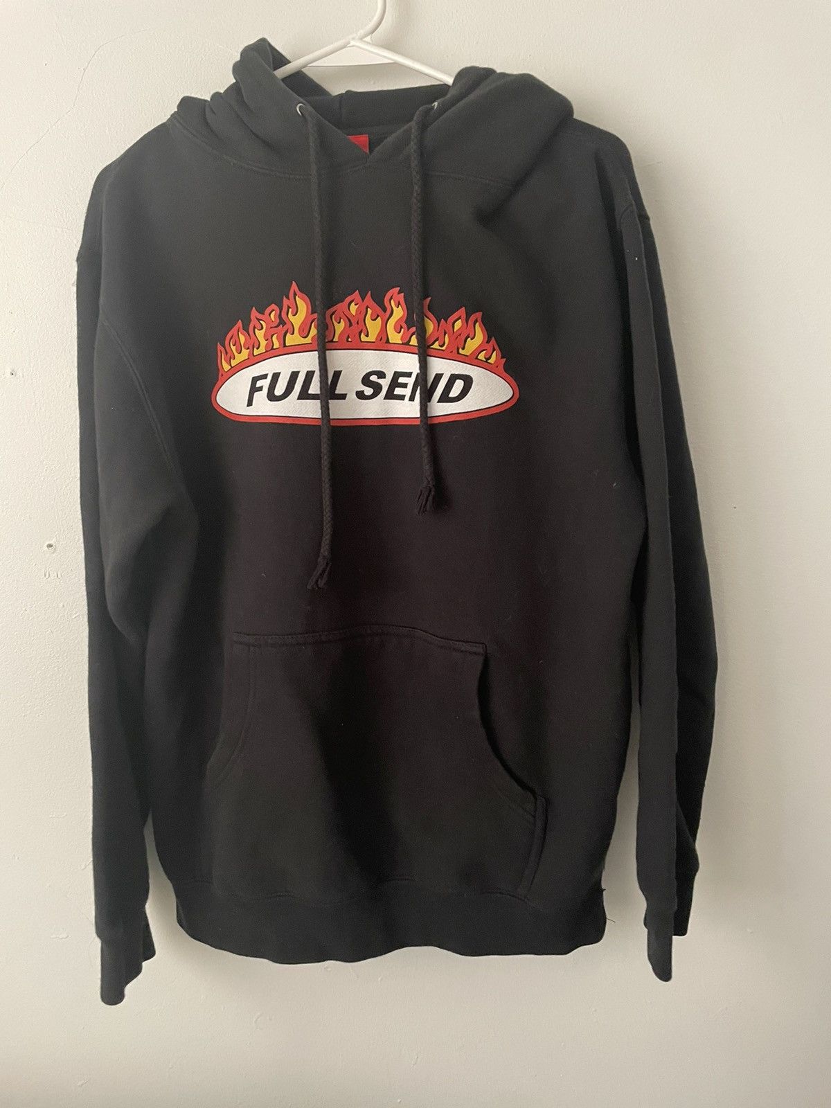 Full Send by Nelk Boys Full Send Flame Logo Black Hoodie Sweatshirt ...