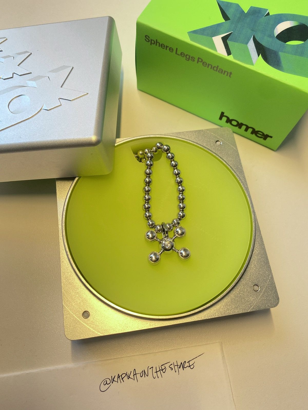 Frank Ocean × Homer Homer Sphere Legs Silver Pendant Necklace - Final ...