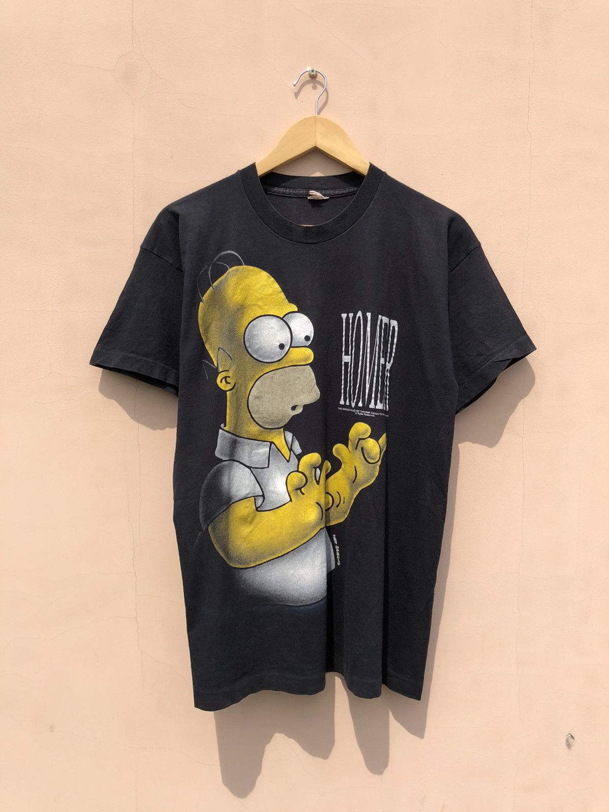 Vintage Vintage 1997 Simpsons Homer Big Print Faded Tee | Grailed