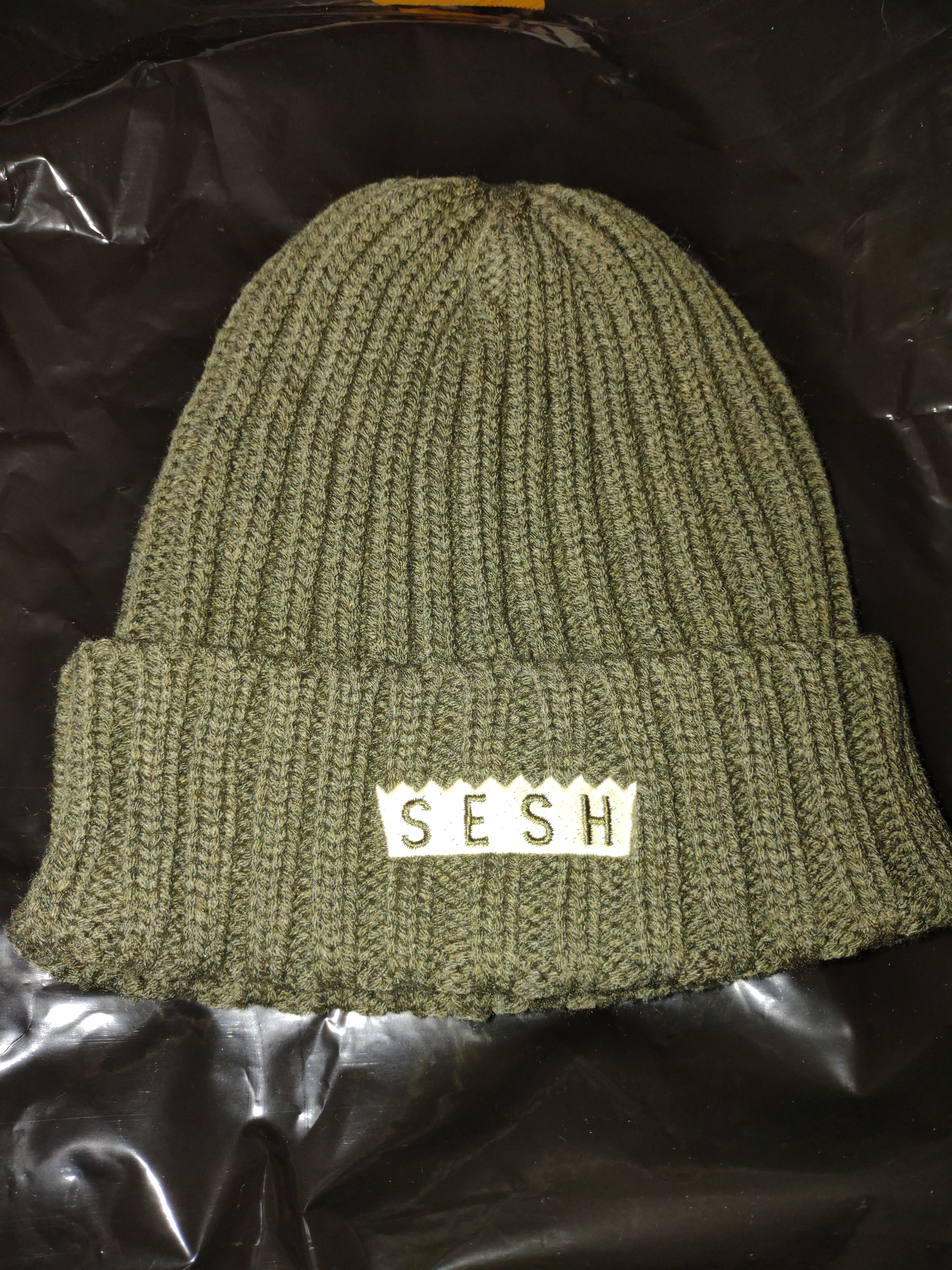 Team Sesh Teamsesh sesh logo cable knit beanie | Grailed