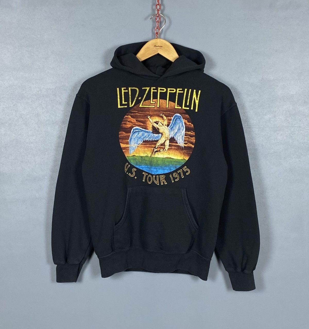 Vintage Led Zeppelin USA Tour 1975 Metal Hard Rock Merch 2007 Hoodie ...