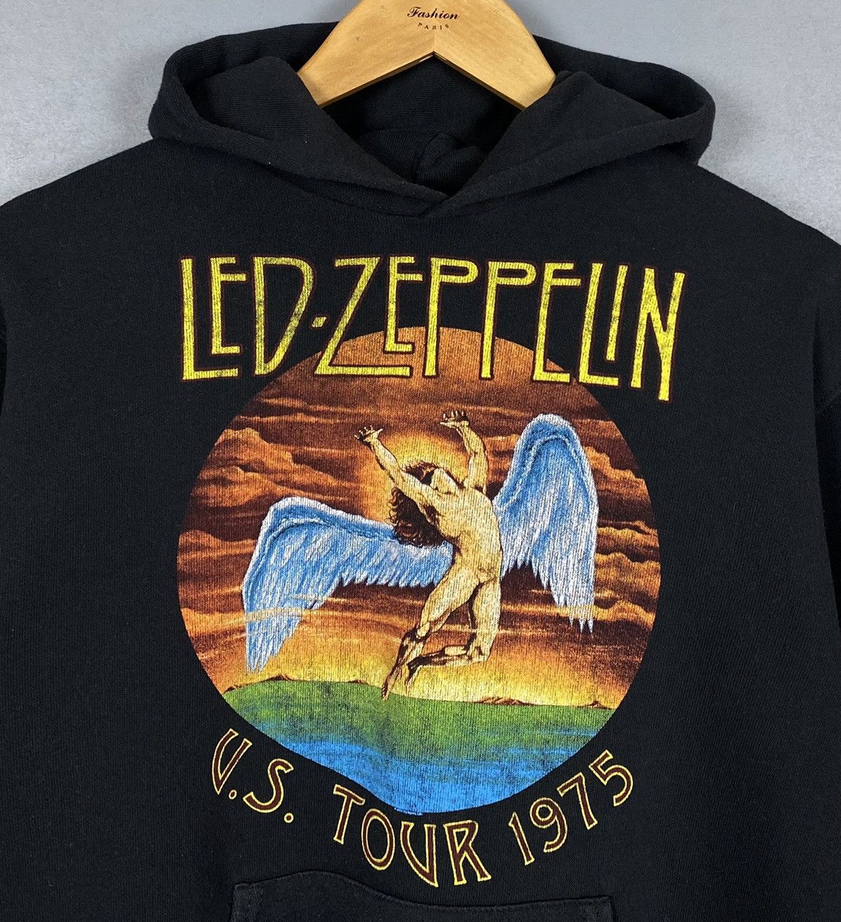 Vintage Led Zeppelin USA Tour 1975 Metal Hard Rock Merch 2007 Hoodie ...