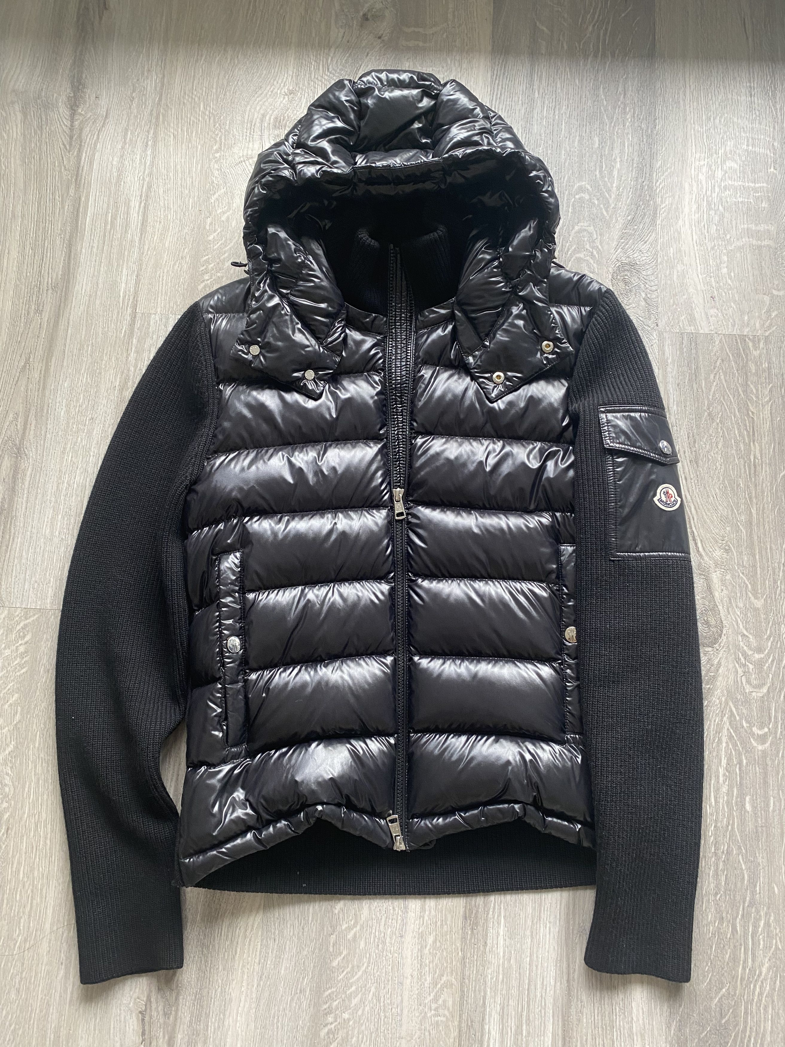 Moncler Moncler Black Wool Down Jacket | Grailed